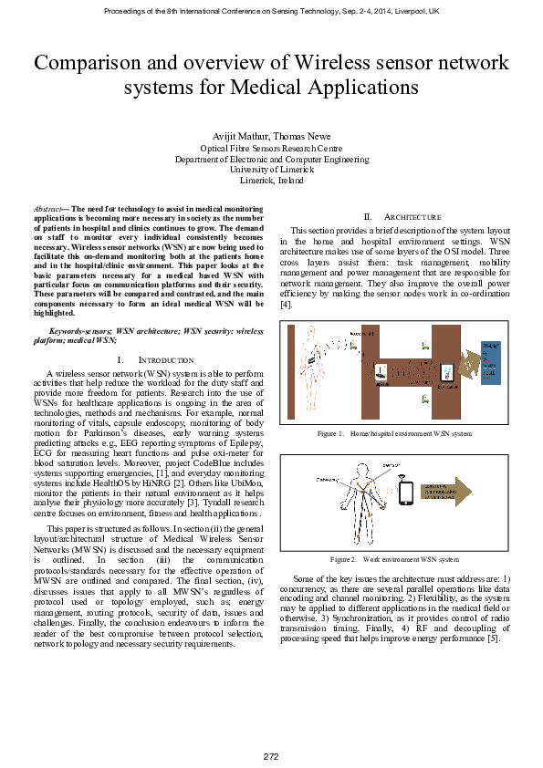(PDF) Comparison and overview of Wireless sensor network systems for ...
