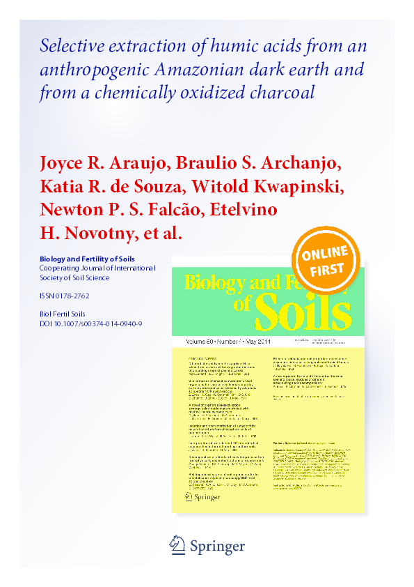 (PDF) 2 3 Selective extraction of humic acids from an anthropogenic ...