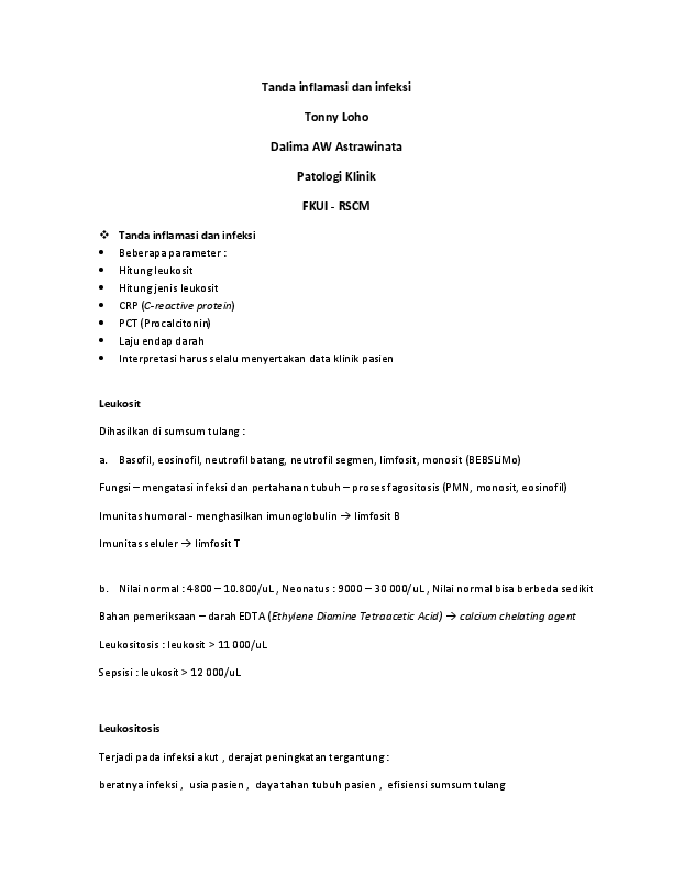 (DOC) Tanda inflamasi dan infeksi Tonny Loho