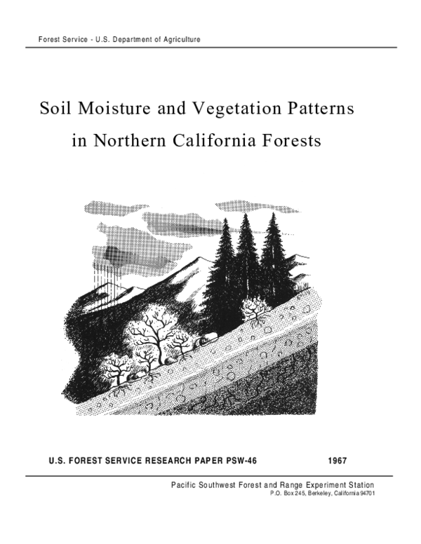 (PDF) Soil Moisture and Vegetation Patterns in Northern California ...