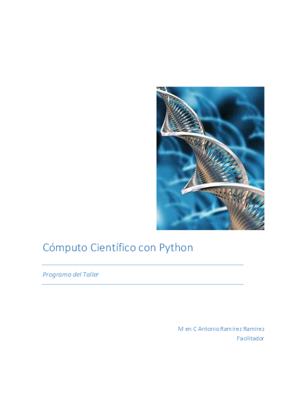 (PDF) Cómputo Científico con Python