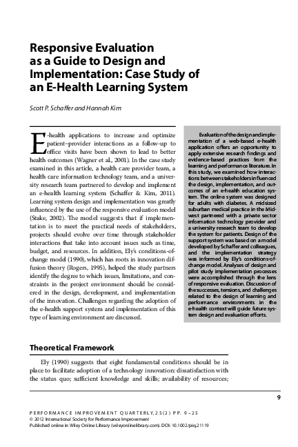 (PDF) Responsive Evaluation as a Guide to Design