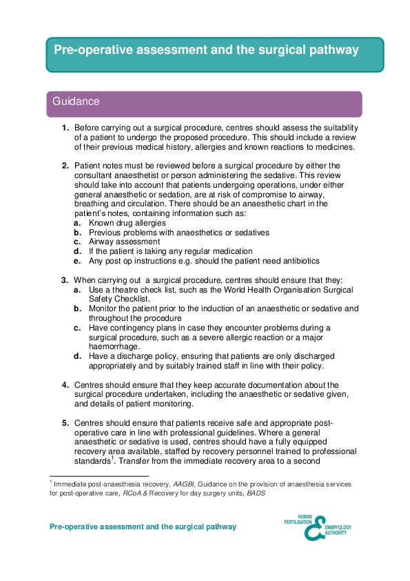 (PDF) Pre-operative assessment and the surgical pathway