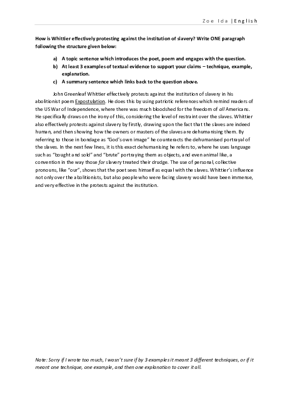 (DOC) Expostulation: A protest against slavery