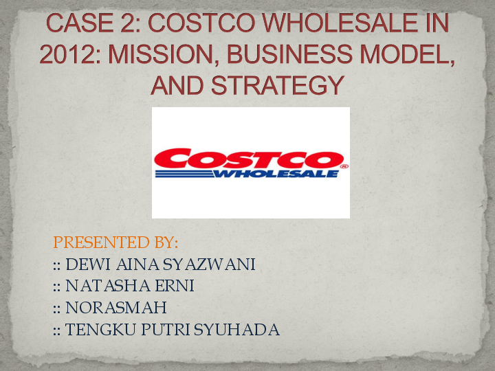 (PPT) Costco Swot and Competitive advantage