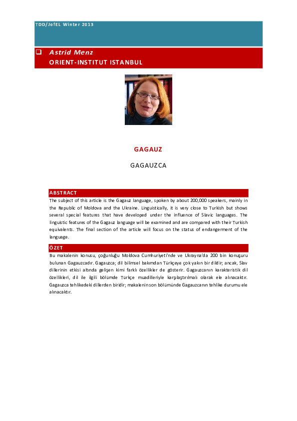 (PDF) Gagauz