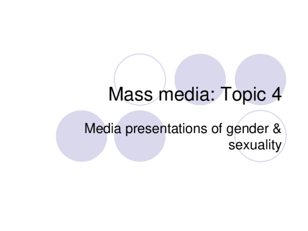(PPT) 2 Mass media gender