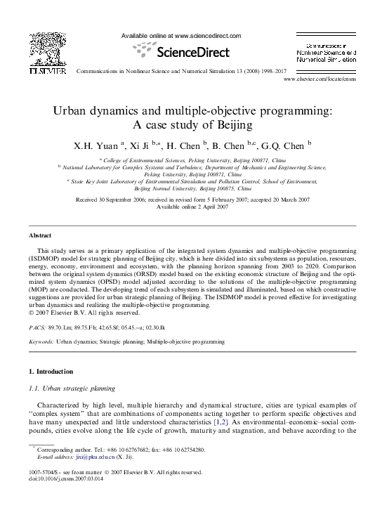 (PDF) Urban dynamics and multiple-objective programming: A case study ...