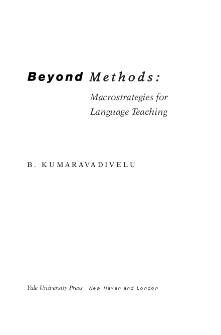 (PDF) Beyong Methods (Kumaravadivelu)