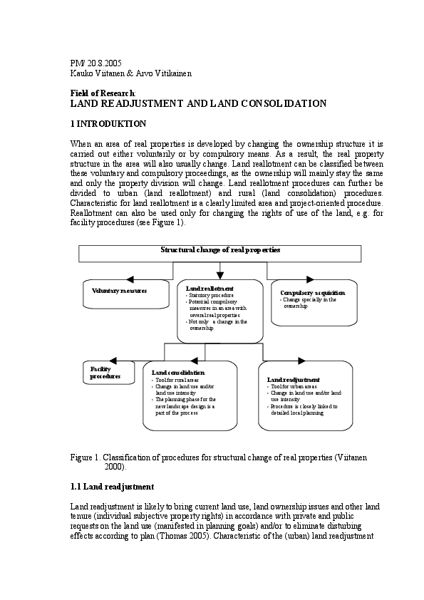 (DOC) LAND READJUSTMENT AND LAND CONSOLIDATION