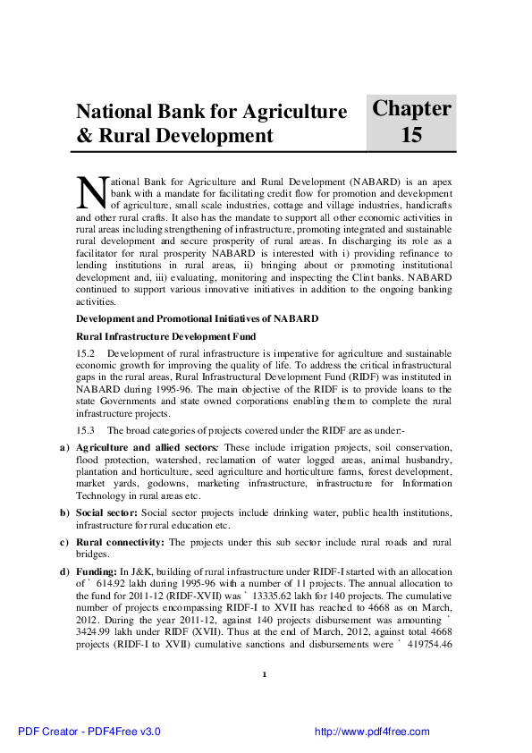 (PDF) National Bank for Agriculture & Rural Development