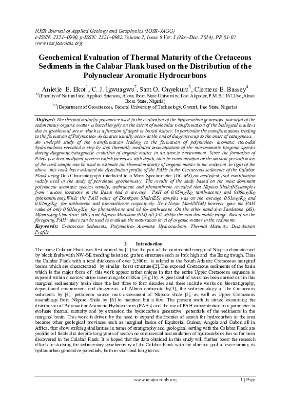 (PDF) Geochemical Evaluation of Thermal Maturity of the Cretaceous ...