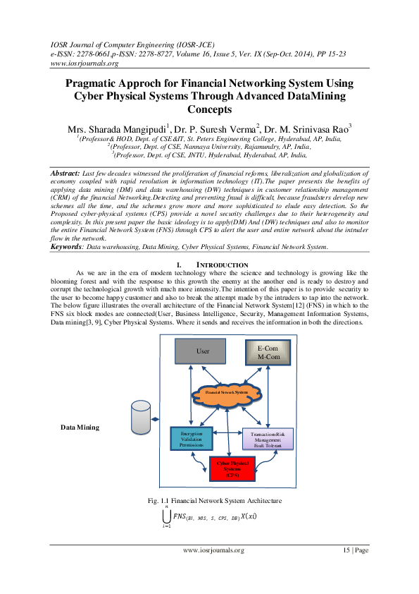 (PDF) Pragmatic Approch for Financial Networking System Using Cyber ...