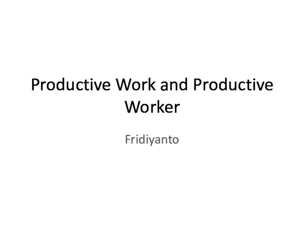 (PPT) Productive Worker: Manual Worker vs Knowledge Worker