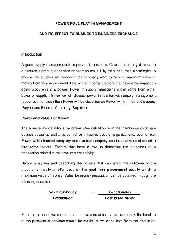 (DOC) POWER ROLE PLAY IN MANAGEMENT AND ITS EFFECT TO BUSINES TO ...