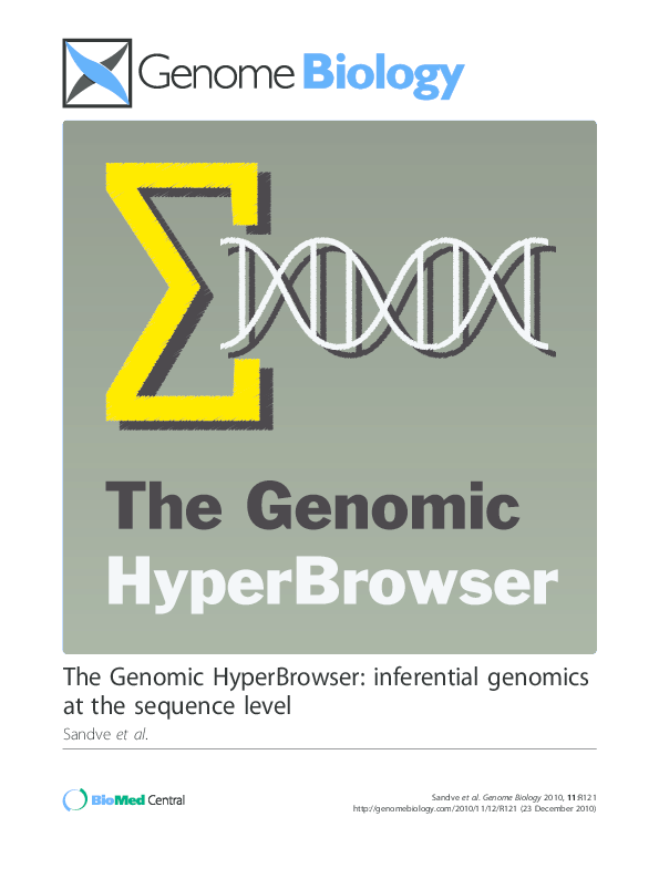 (PDF) The Genomic HyperBrowser: inferential genomics at the sequence level