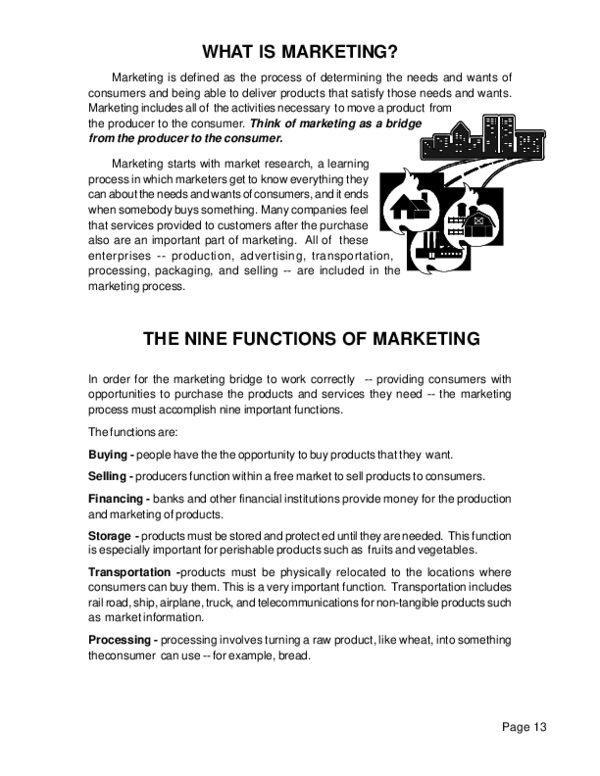 (PDF) WHAT IS MARKETING? THE NINE FUNCTIONS OF MARKETING