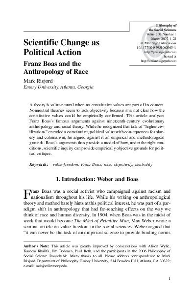 (PDF) Scientific Change as Political Action