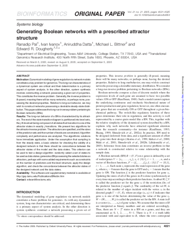 Generating Boolean Networks With A Prescribed Attractor Structure