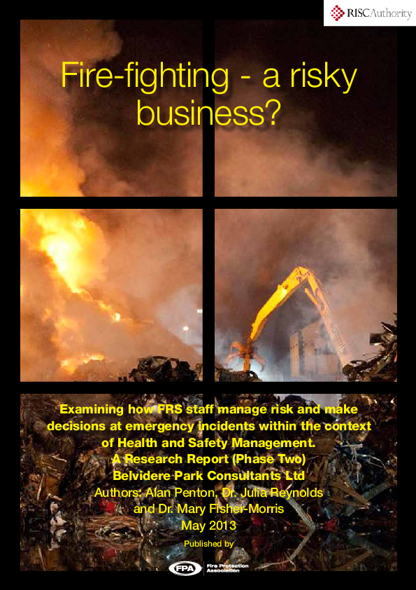 (PDF) Fire-fighting -a risky business