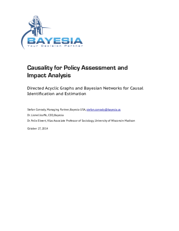 Pdf Causality For Policy Assessment And Impact Analysis