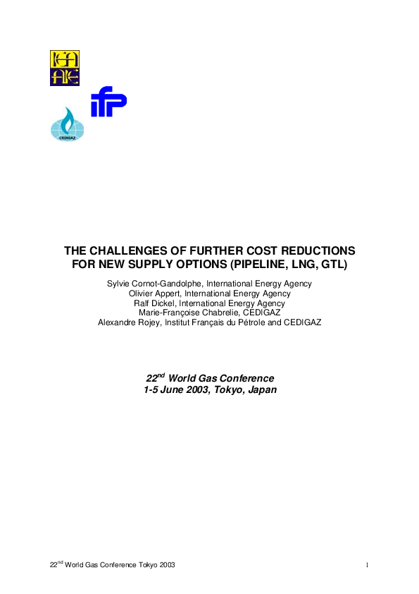 (PDF) THE CHALLENGES OF FURTHER COST REDUCTIONS FOR NEW SUPPLY OPTIONS ...