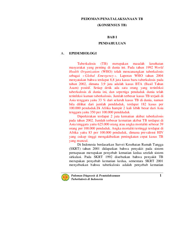 (PDF) PEDOMAN PENATALAKSANAAN TB (KONSENSUS TB
