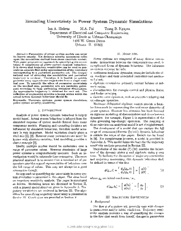 (PDF) Bounding Uncertainty in Power System Dynamic Simulations