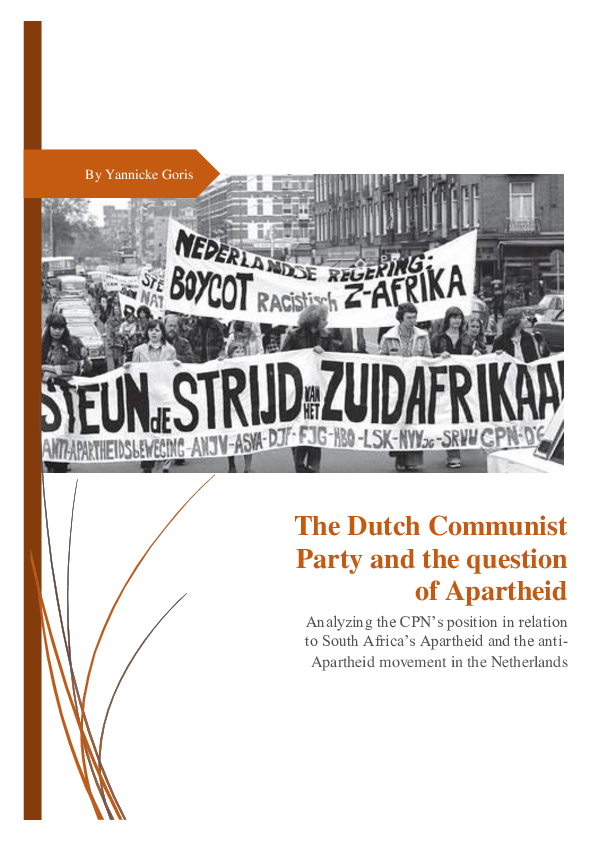(PDF) The Dutch Communist Party and the question of Apartheid ...