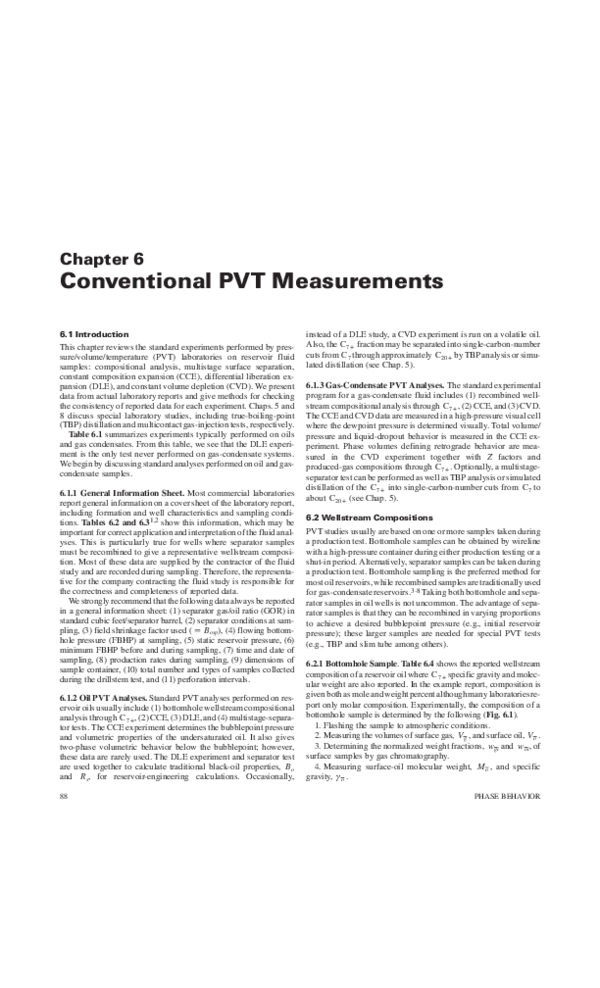 (PDF) Conventional PVT Measurements