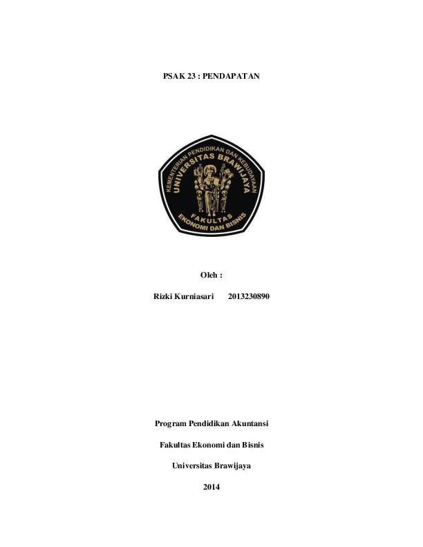 (DOC) PSAK 23 : PENDAPATAN
