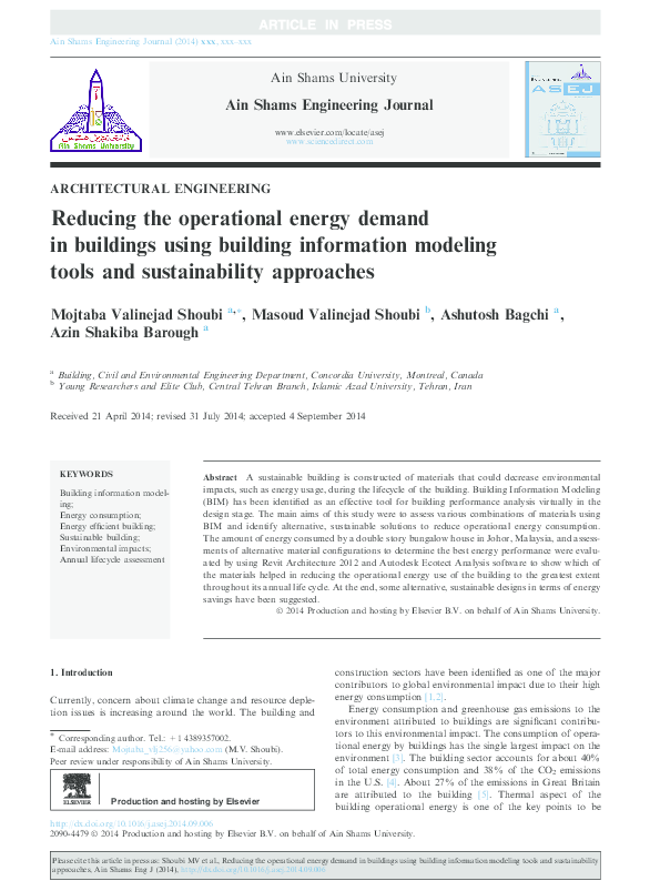 (PDF) Building Information Modeling For Green and Energy Efficient ...