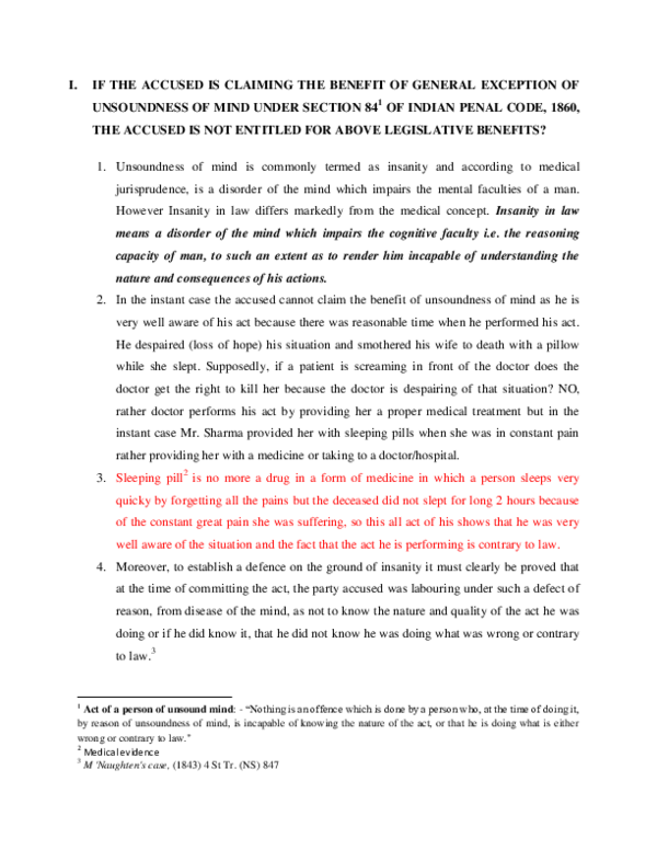 (DOC) I. IF THE ACCUSED IS CLAIMING THE BENEFIT OF GENERAL EXCEPTION OF ...