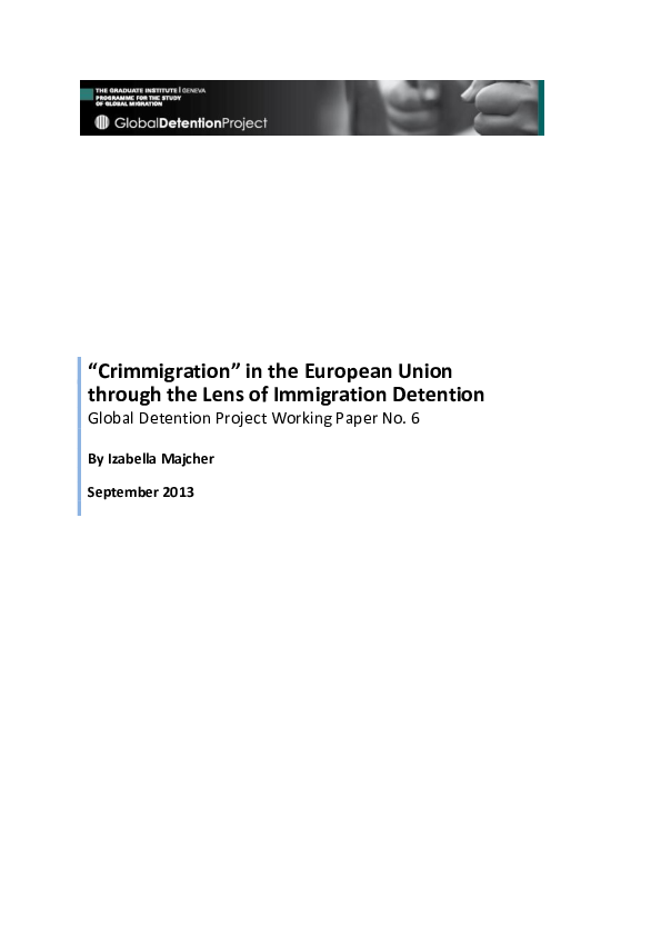 (PDF) “Crimmigration” in the European Union through the Lens of ...