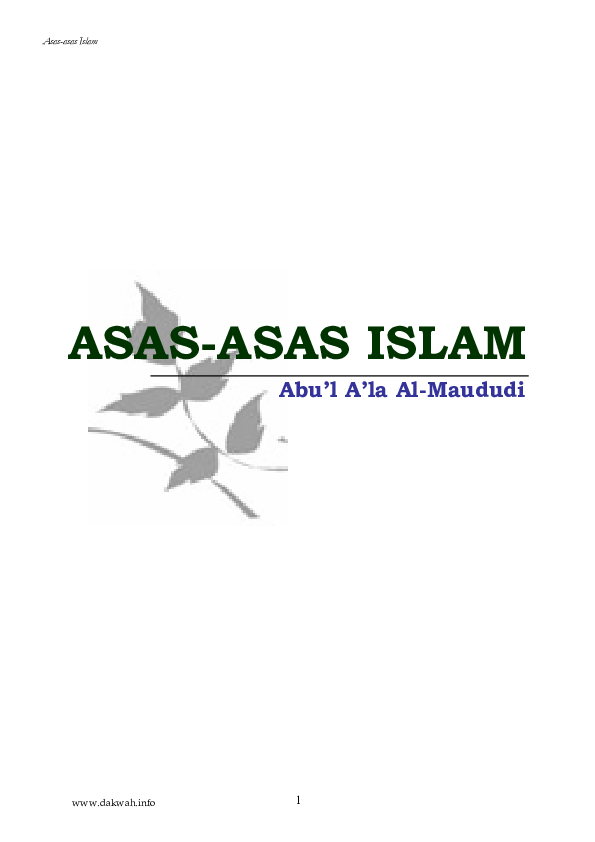 (PDF) Abu'l A'la Al-Maududi, Proses Revolusi Islam