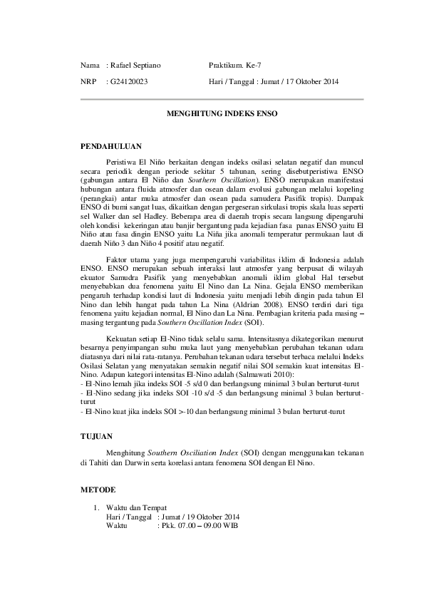 (DOC) Menghitung Indeks ENSO
