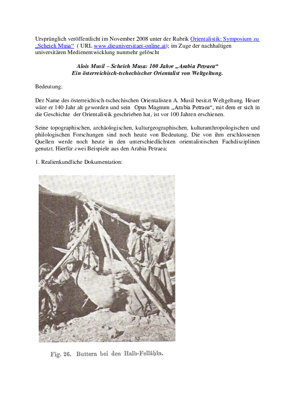 (PDF) 2008_Alois Musil – Scheich Musa: 100 Jahre „Arabia Petraea“ Ein ...
