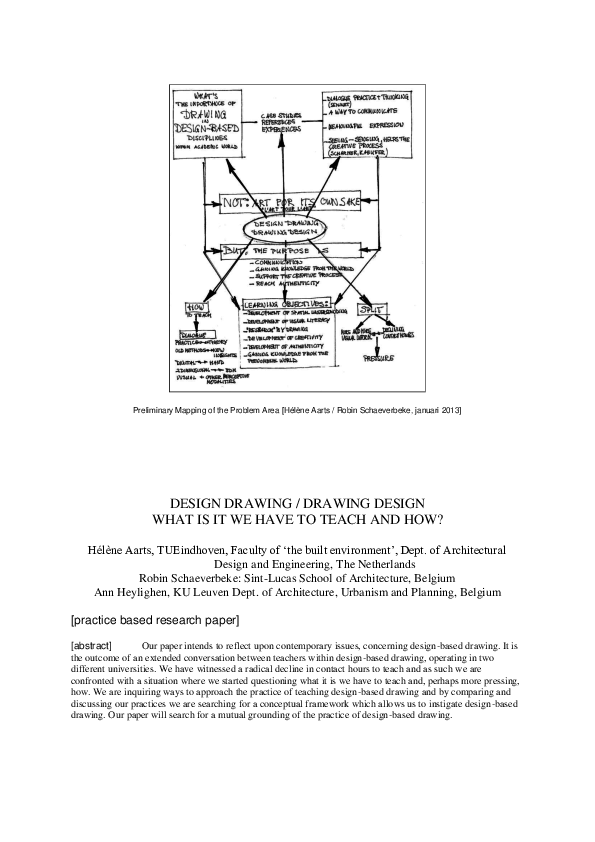 (PDF) Design Drawing / Drawing Design; What is it we have to teach and how?