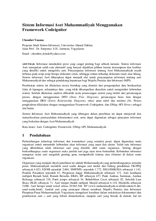 Pdf Sistem Informasi Aset Menggunakan Framework Codeigniter Dan Gmap Api Library V3