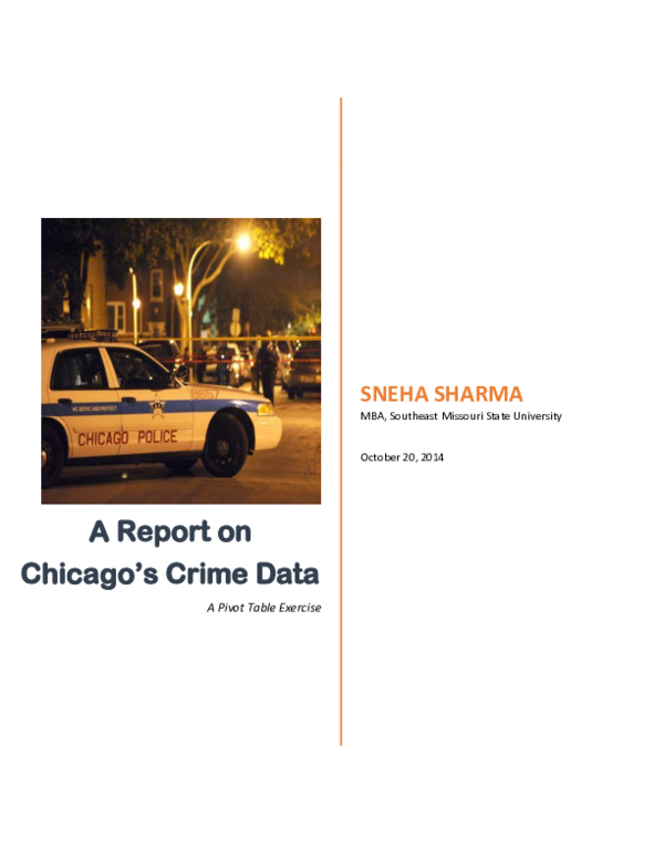 (PDF) Chicago Crime Report
