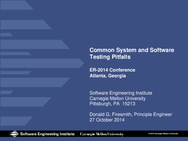 (PDF) Common System and Software Testing Pitfalls (PDF) Common System and Software Testing Pitfalls