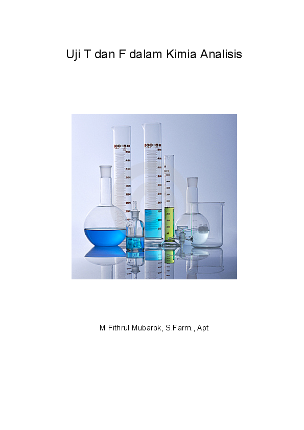 (PDF) Uji T dan F dalam Kimia Analisis