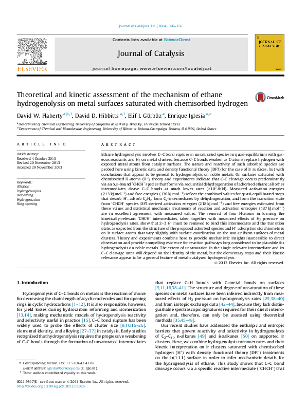 (PDF) Theoretical and Kinetic Assessment of the Mechanism of Ethane ...