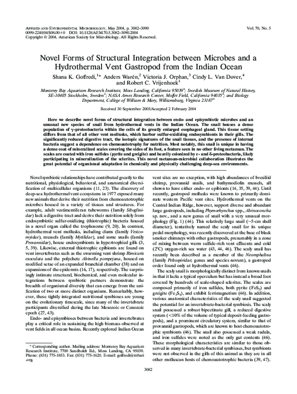 (PDF) Novel Forms of Structural Integration between Microbes and a ...