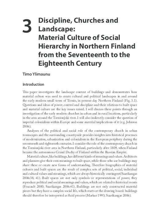 (PDF) Discipline, Churches and Landscape: Material Culture of Social ...