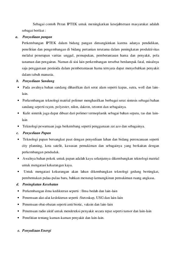 (DOC) Sebagai contoh Peran IPTEK