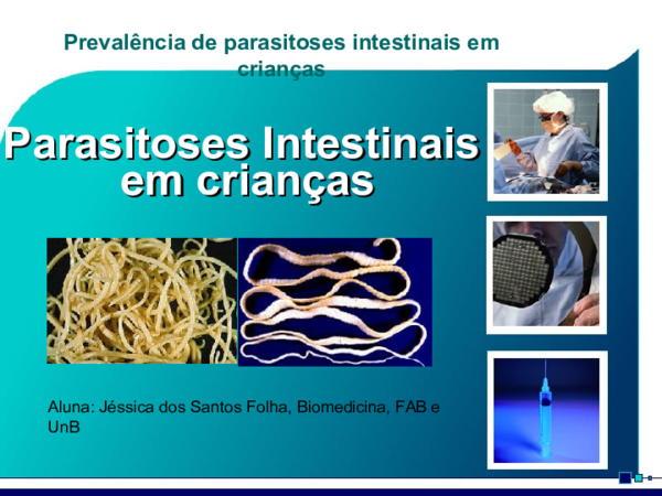 (PPT) Parasitoses Intestinais