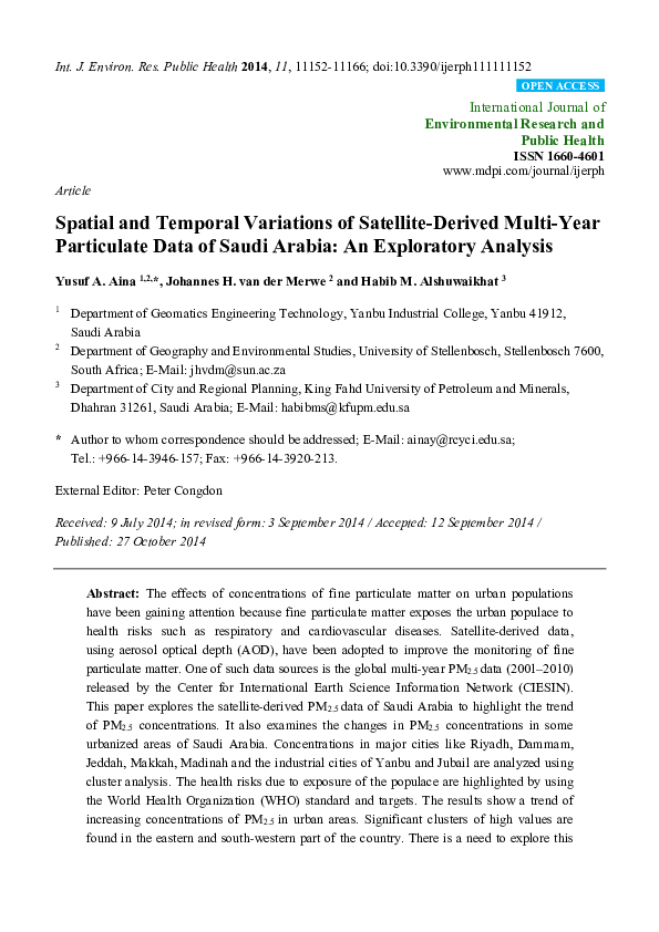 (PDF) Spatial and Temporal Variations of Satellite-Derived Multi-Year Particulate Data of Saudi ...