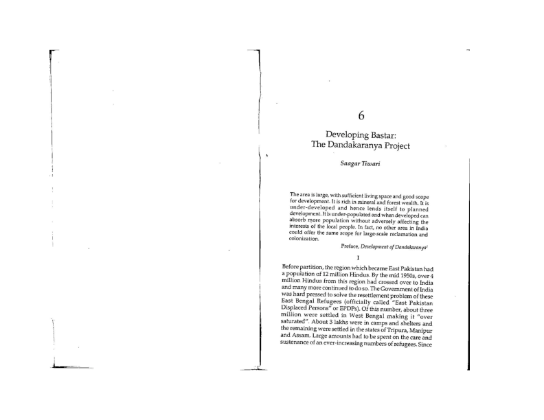 (PDF) Developing Bastar: The Dandakaranya Project