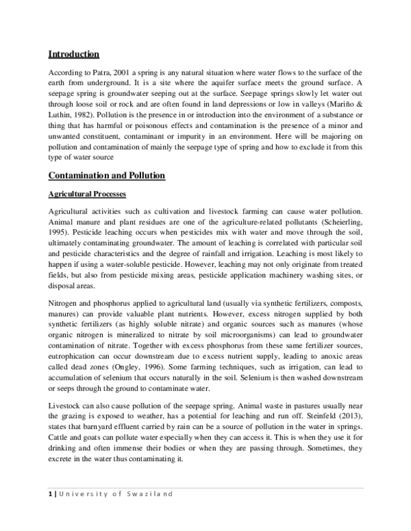 (DOC) Seepage spring